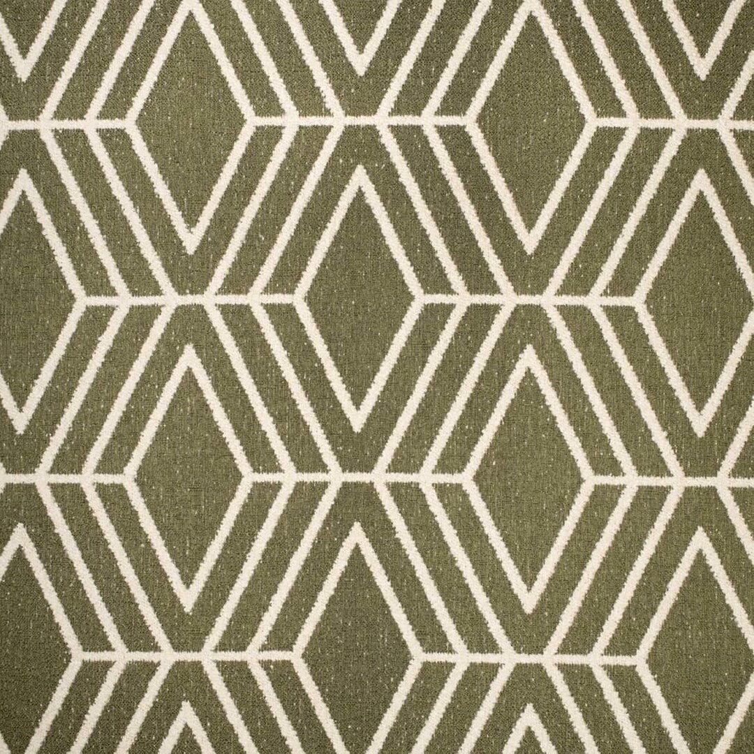 Olive Green Upholstery Fabric for Furniture - Dark Green Geometric ...