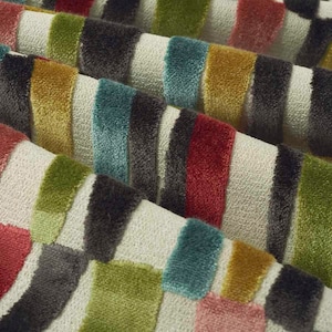 Copper Velvet Upholstery Fabric - Multicolored Velvet for Furniture ...