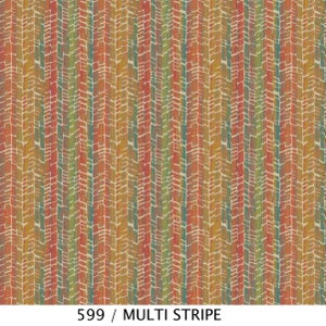 Orange Tweed Upholstery Fabric Multicolored Global Stripe - Etsy