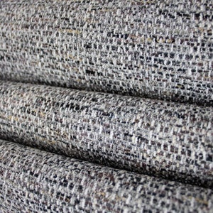 Grey Crypton Upholstery Fabric Stain Resistant Taupe Tweed Fabric for ...