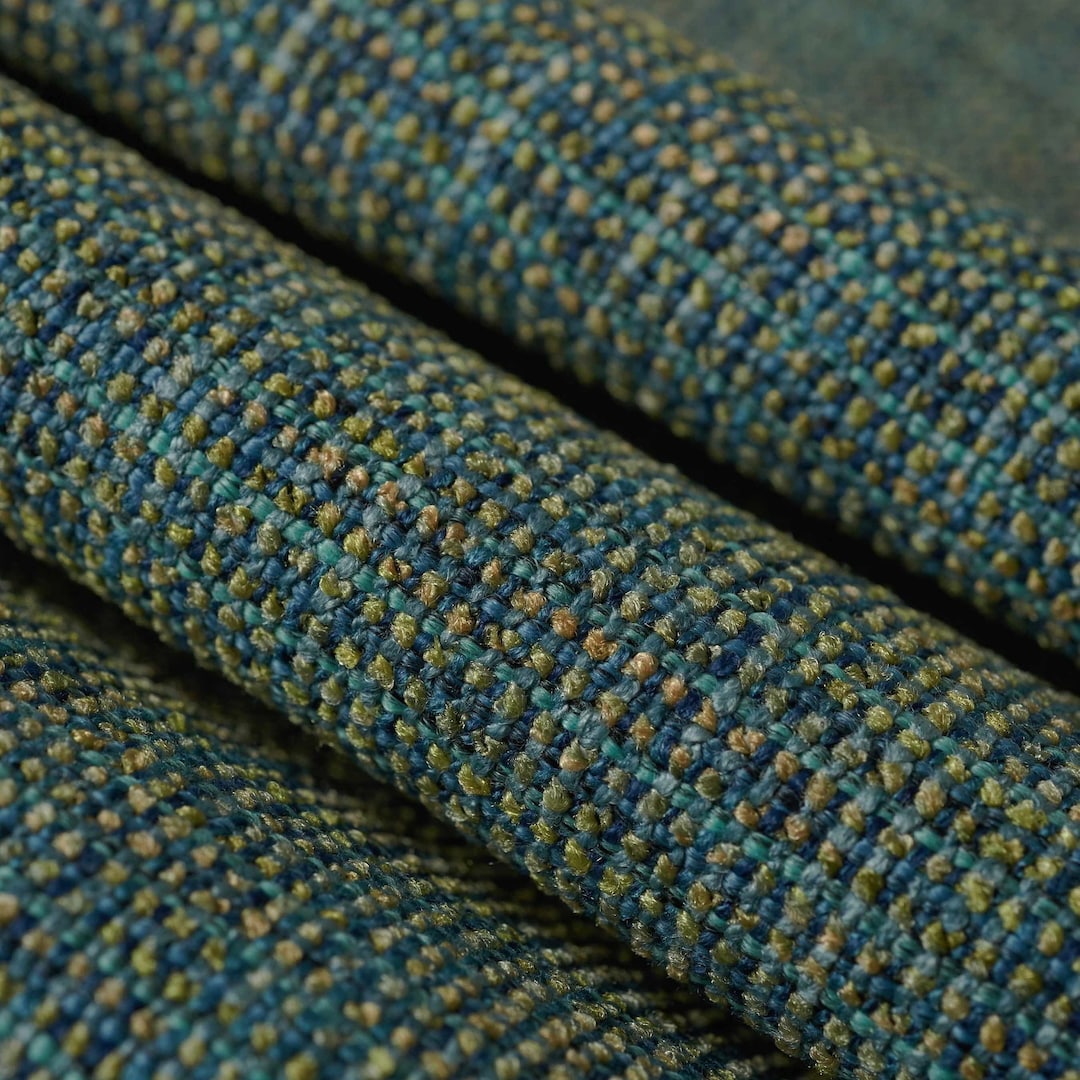 Teal Upholstery Fabric - Heavyweight Teal Gold Upholstery Fabric for ...