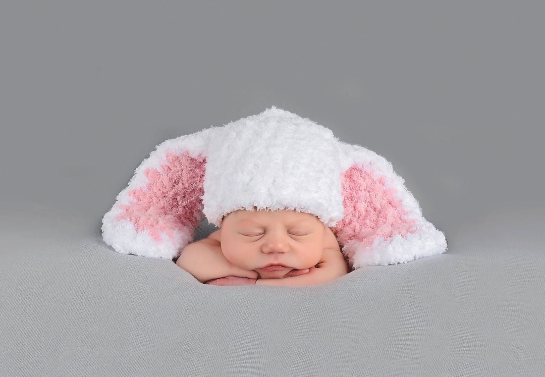 Baby Girl Bunny Hat 15 Color Newborn Hospital Beanie for Easter Coming ...