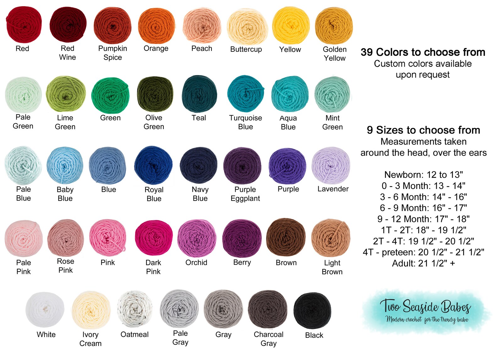 39 colores recién nacido bebé sombrero ganchillo hospital | Etsy