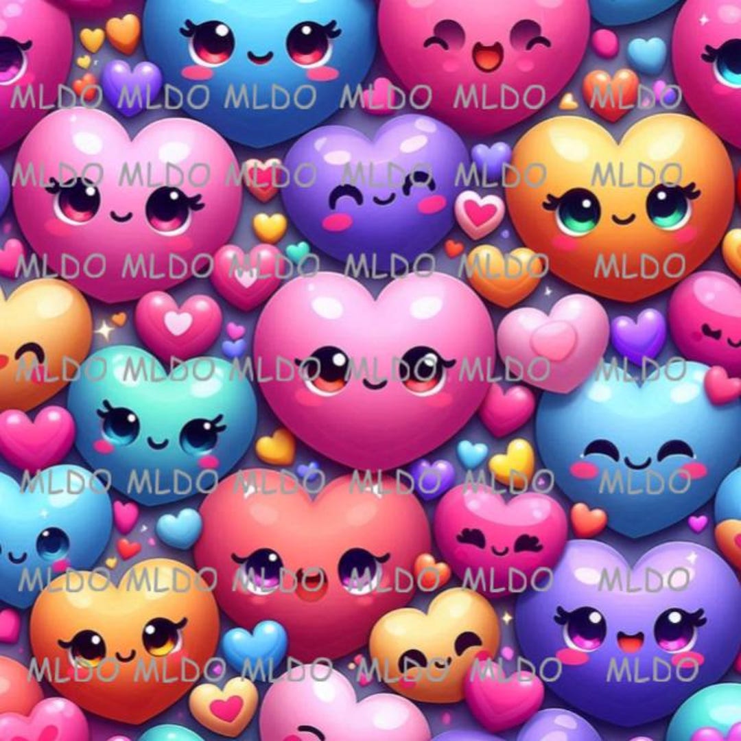 Cute Valentine Singing Hearts PNG (instant Download) - Etsy