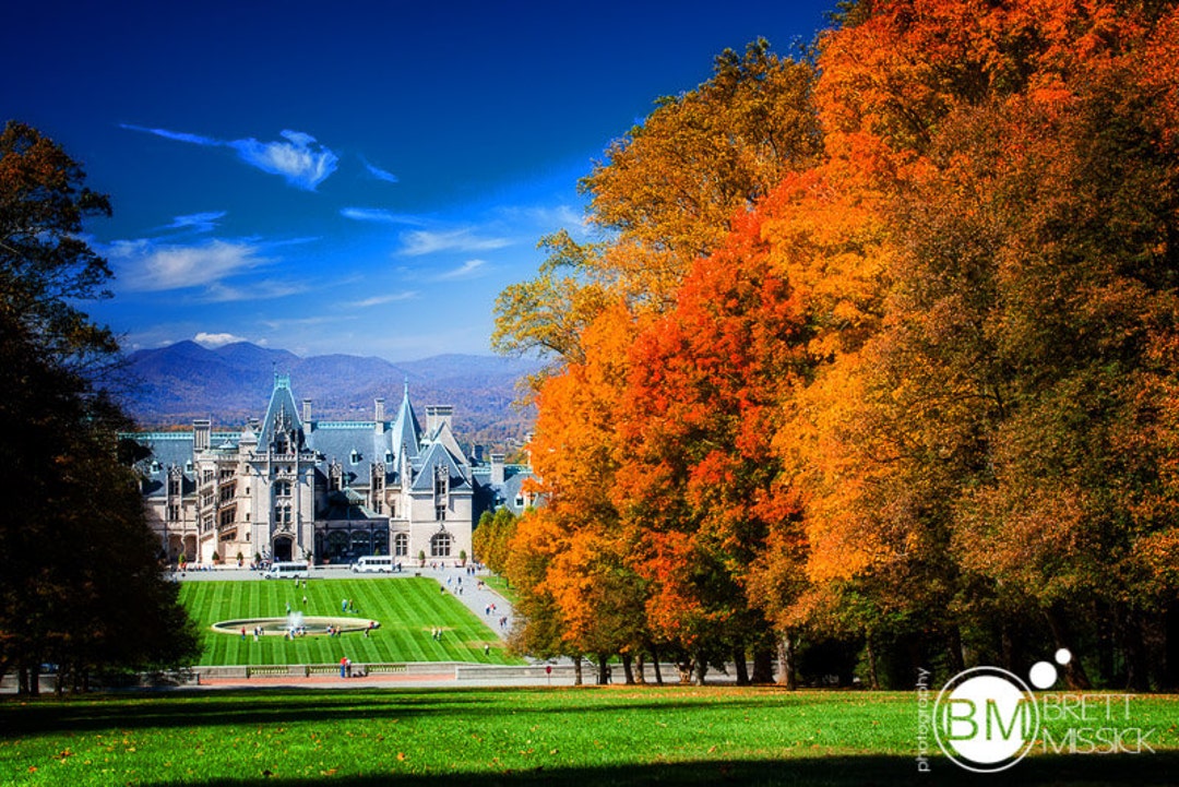 Blue Ridge Mountains Biltmore Estate in Autumn Fine Art Print Asheville ...