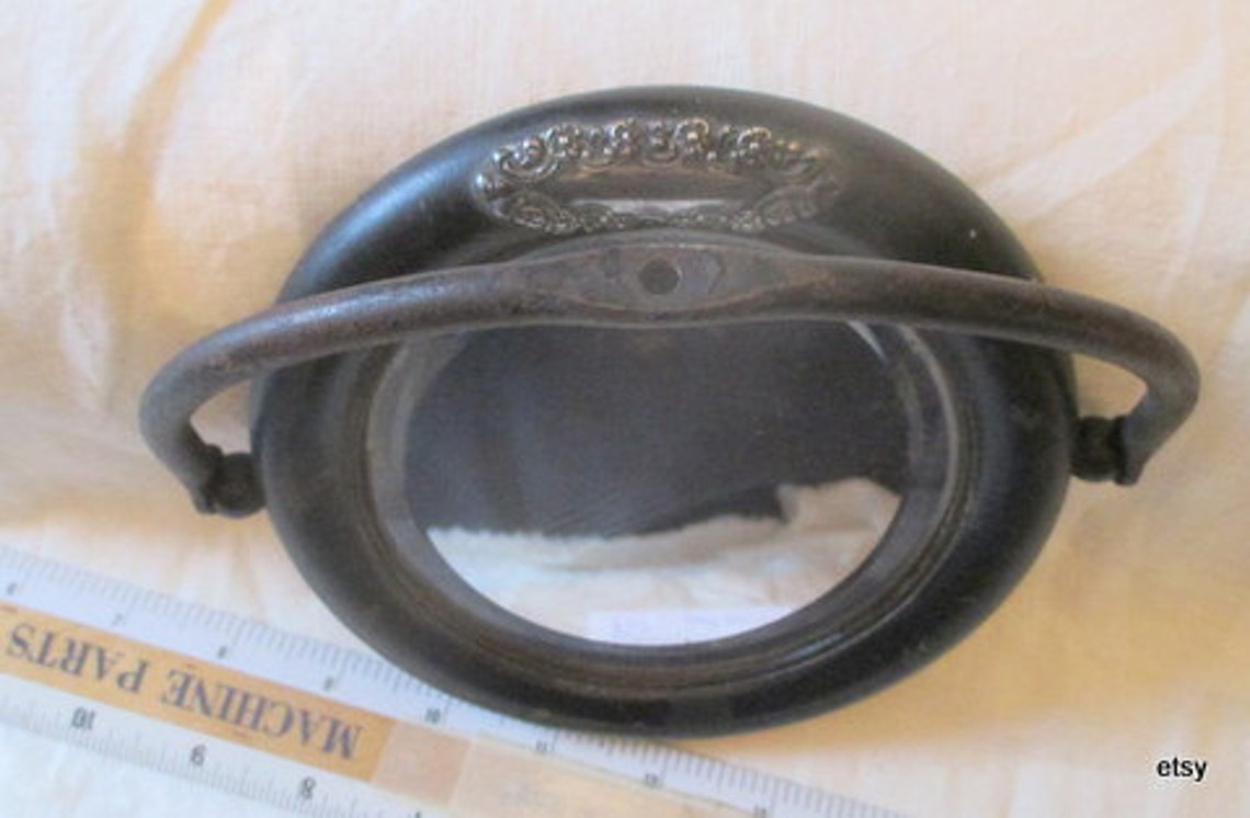 Mirror, Beveled Glass, ? Shaving Mirror, ? Leather Covered Frame ...