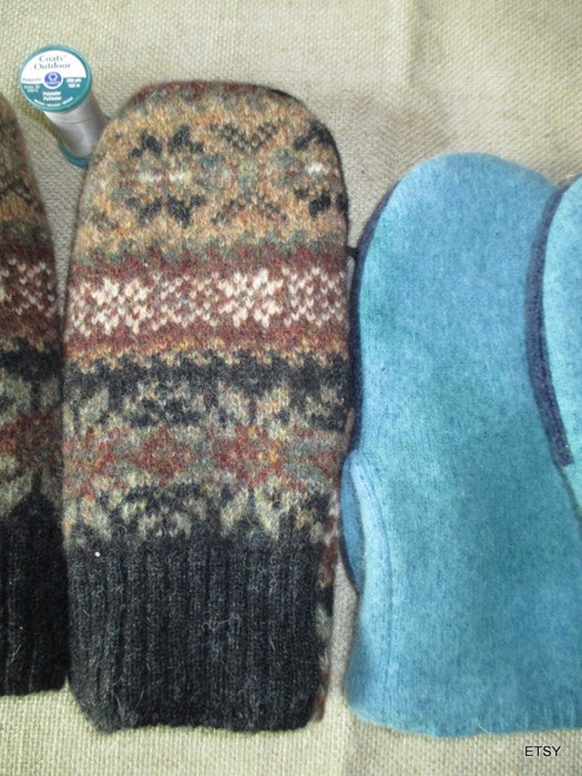 Mittens Women's Felted Wool Sweater Mittens Added Poly - Etsy