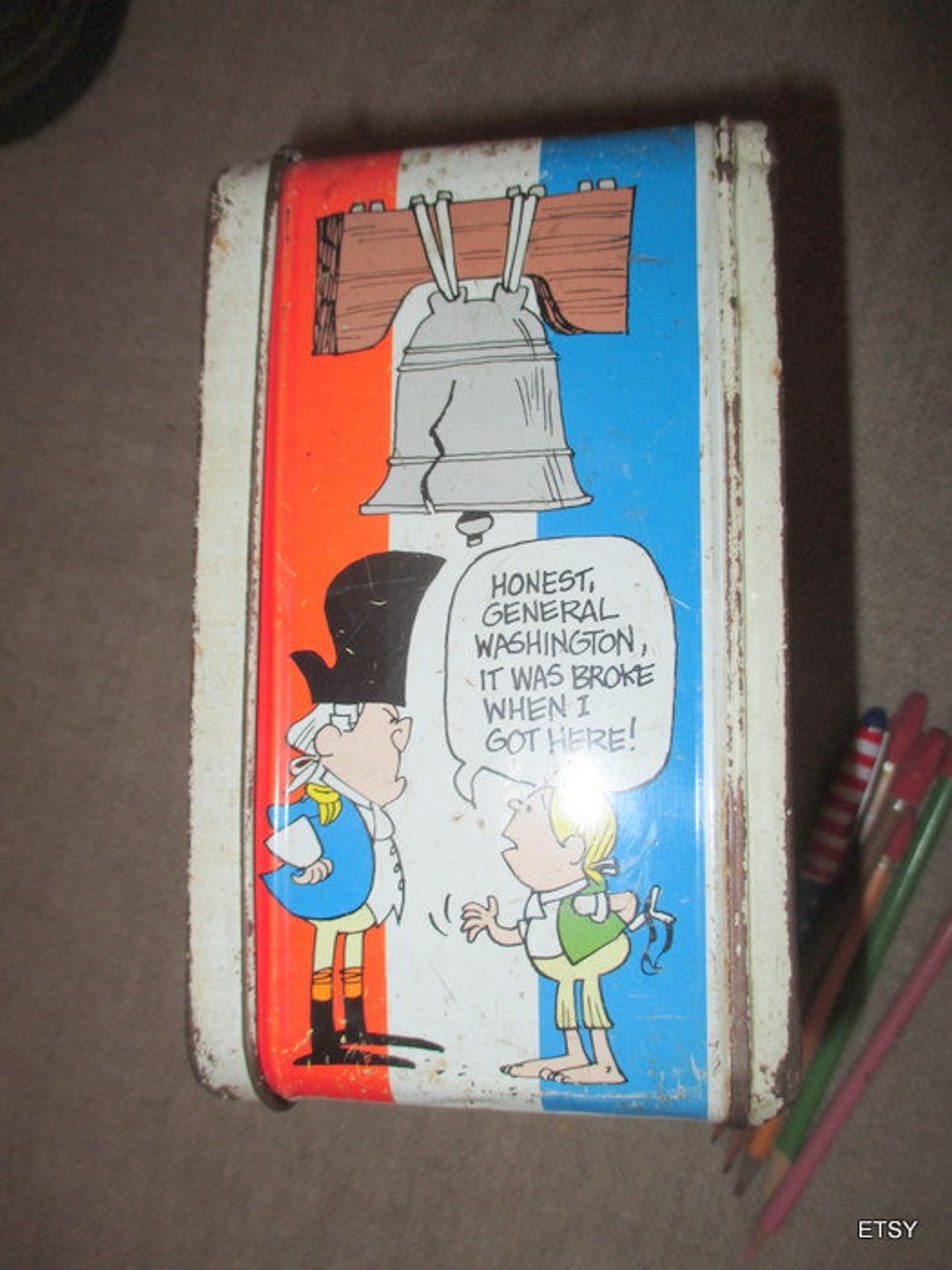 Lunch Box, "yankee Doodles" , Copyright by Los Angeles Times , 1976 ...