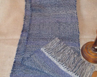 Blue and Grey Navy Blue Table Runner Rag Table Runner | Etsy