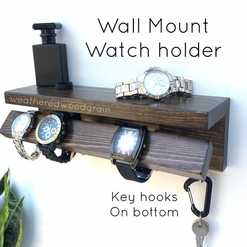 Watch Organizer Wall Mount Watch Holder Watch Holder Shelf | Etsy