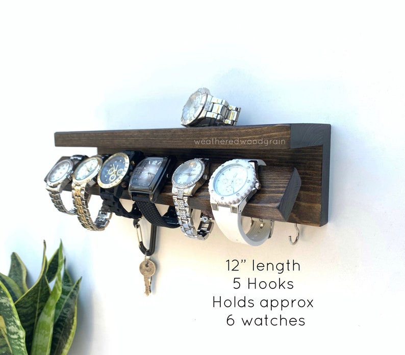 Watch Organizer Wall Mount Watch Holder Watch Holder Shelf | Etsy