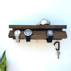 Watch Organizer, Wall Mount Watch Holder, Key Holder Shelf - Etsy