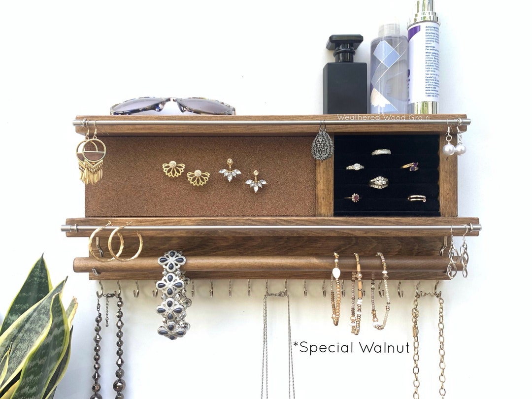 Ring Holder Jewelry Organizer | Dangle Earring Holder | Necklace Holder ...