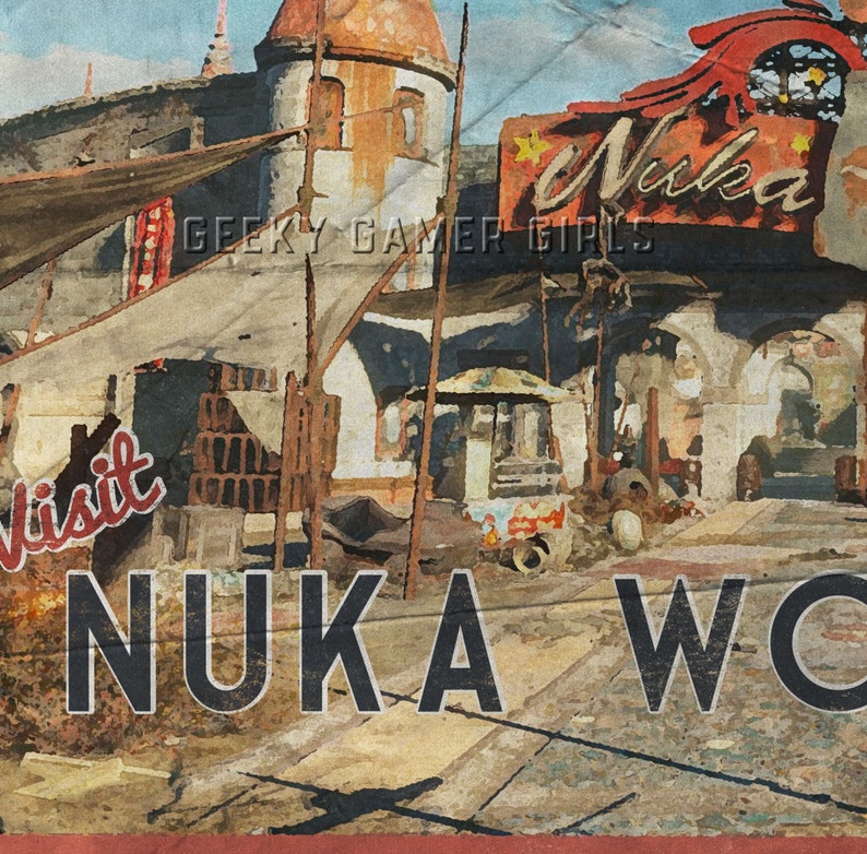 Fallout Poster Nuka World travel poster Vintage travel | Etsy