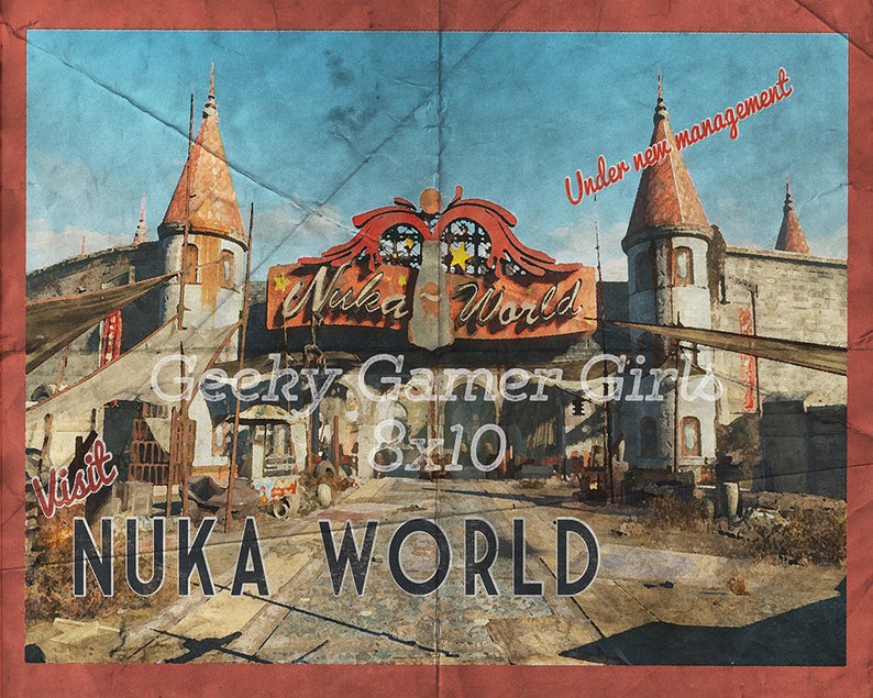Fallout Poster Nuka World travel poster Vintage travel | Etsy