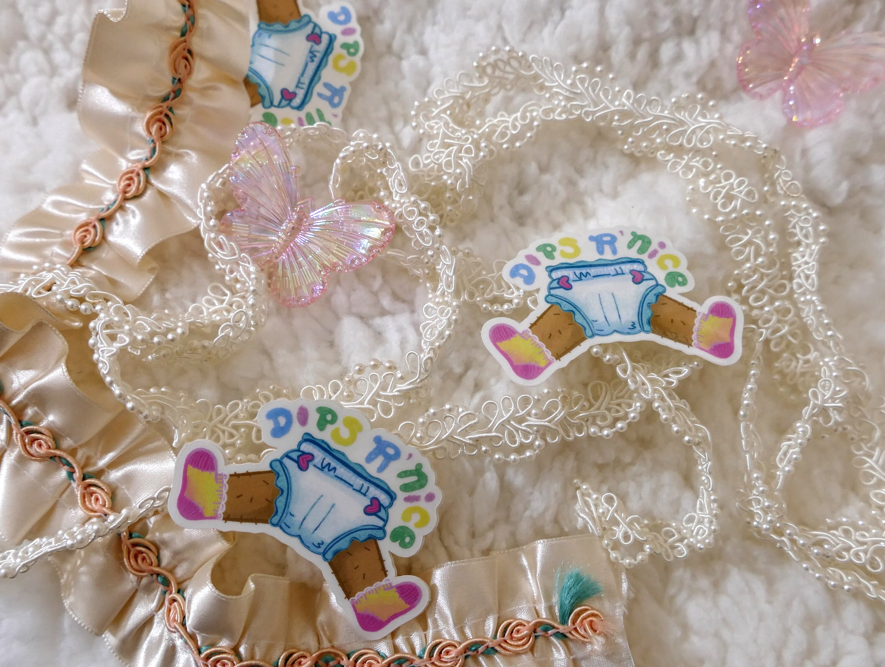 ABDL Diaper Lover Sticker Dips R' Nice Clear Cute Decal - Etsy