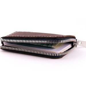 Matchbox Hand-stitched Leather Zipper Wallet | Minimalist Zipper Wallet ...
