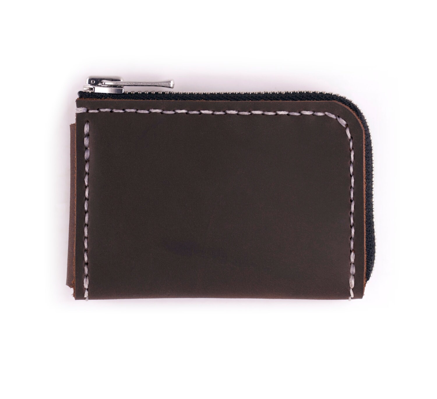 Matchbox Hand-stitched Leather Zipper Wallet Minimalist - Etsy