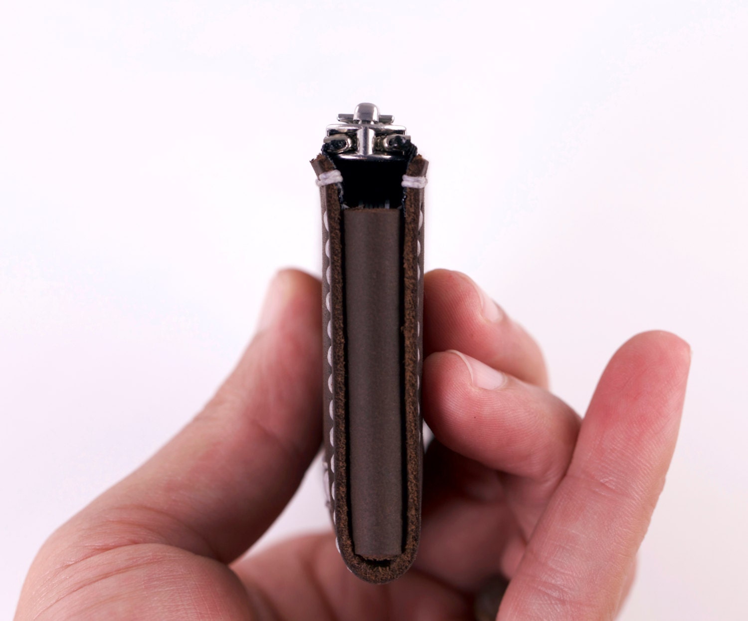 Matchbox Hand-stitched Leather Zipper Wallet Minimalist - Etsy