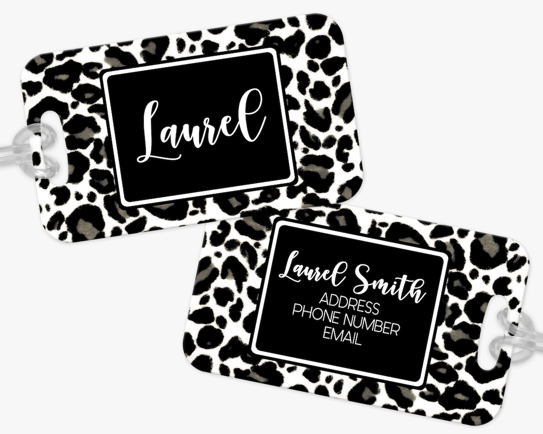 Personalized Luggage Tag, Animal Print Luggage Tag, Vacation Bag Tag ...