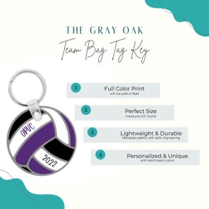 Volleyball Name Bag Tag | Personalized Team Volleyball Keychain ...