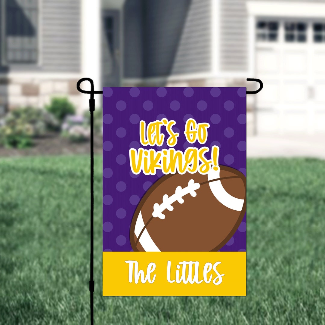 Football Polka Dot Personalized Team Garden Flag Custom Football Flag ...