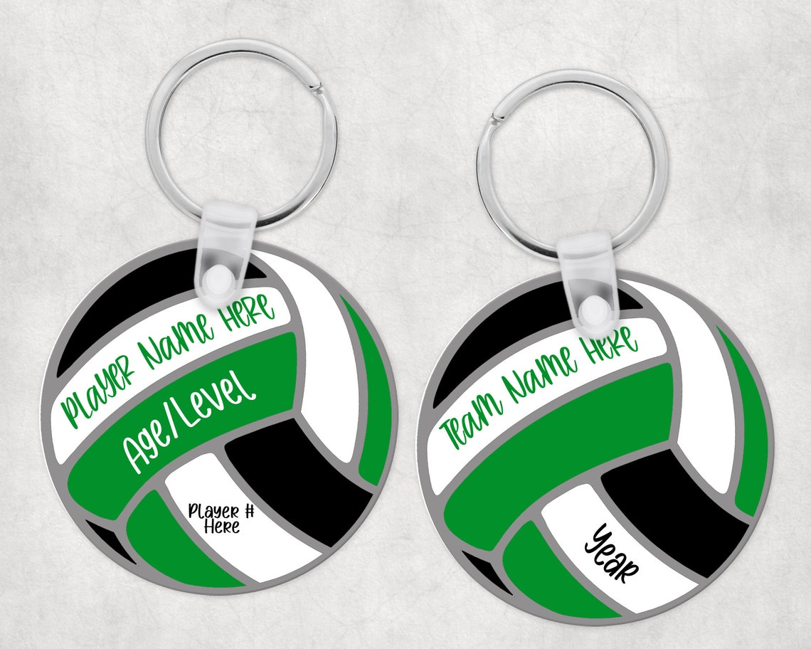 Volleyball Name Bag Tag Personalized Team Volleyball - Etsy