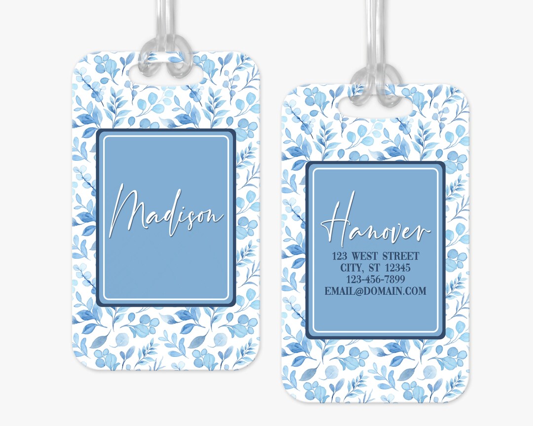 Personalized Luggage Tag | Coastal Grandma | Floral Luggage Tag ...