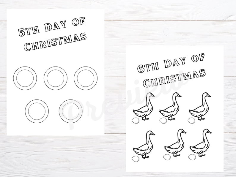 12 Days of Christmas Coloring Sheet Coloring Activity - Etsy