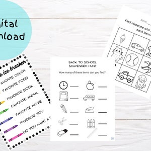 Back to School Ice Breaker Activities - Etsy