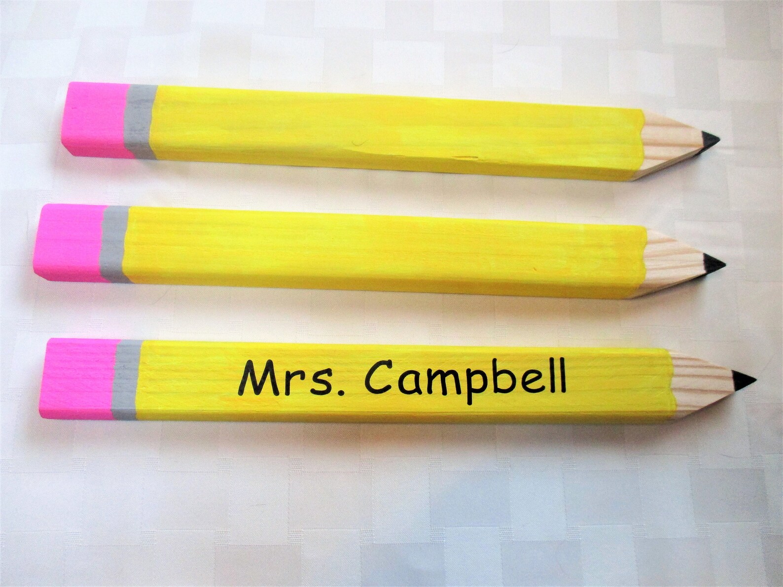 Teacher name pencil teacher gift personalized teacher sign | Etsy