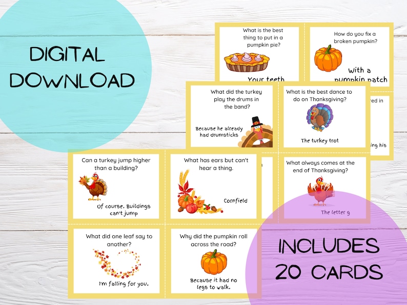 Thanksgiving Lunch Box Jokes for Kids, Printable Lunch Box Notes - Etsy