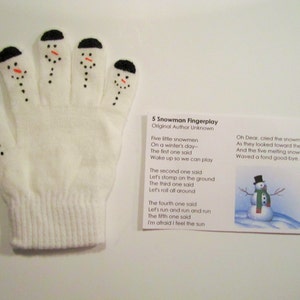 Snowman Hand Puppet Counting Activity Dramatic Play - Etsy