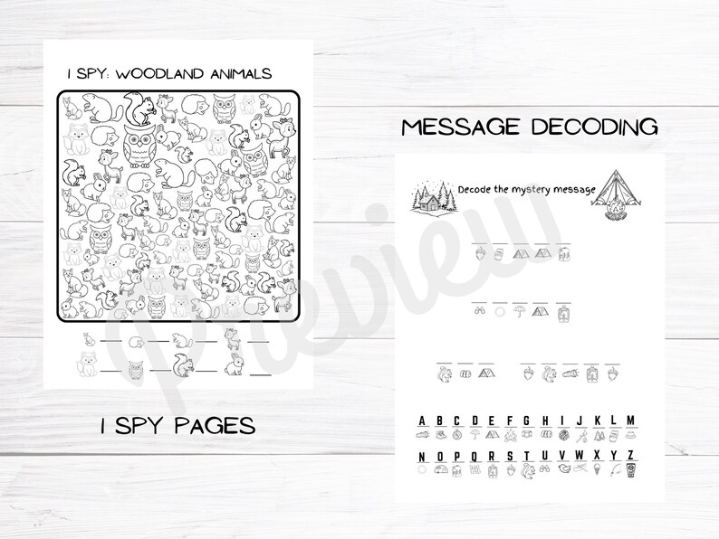 Camping Digital Download Activity Sheets for Ages 5-7 Mazes, Decoding ...