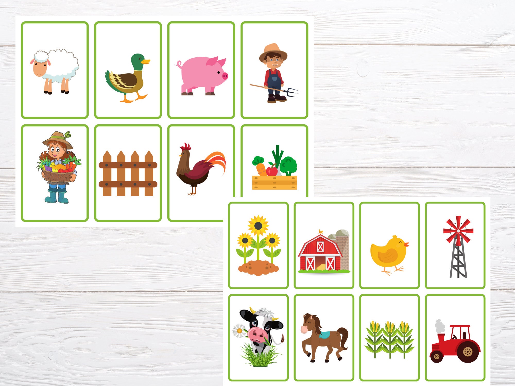 Digital Download Farm Memory Game Printable Game - Etsy