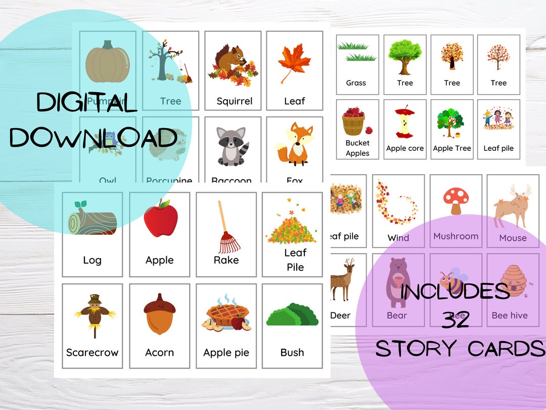 Fall Story Cards, Story Building Activity, Creativity Building Activity ...