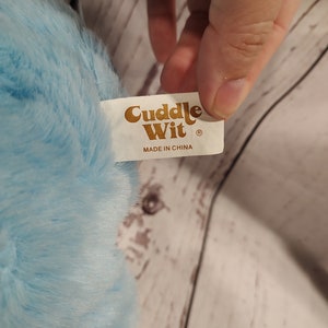 Vintage Cuddle Wit Baby Blue Puppy Dog W/bow Stuffed Animal Plush Dog ...