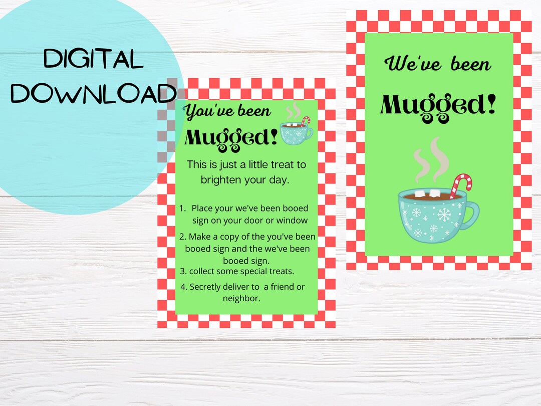 You've Been Mugged, Coworker Gift, Teacher Gift, Workplace Holiday Game ...