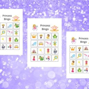 Princess Bingo Game, Princess Party Game, Princess Camp, Digital ...
