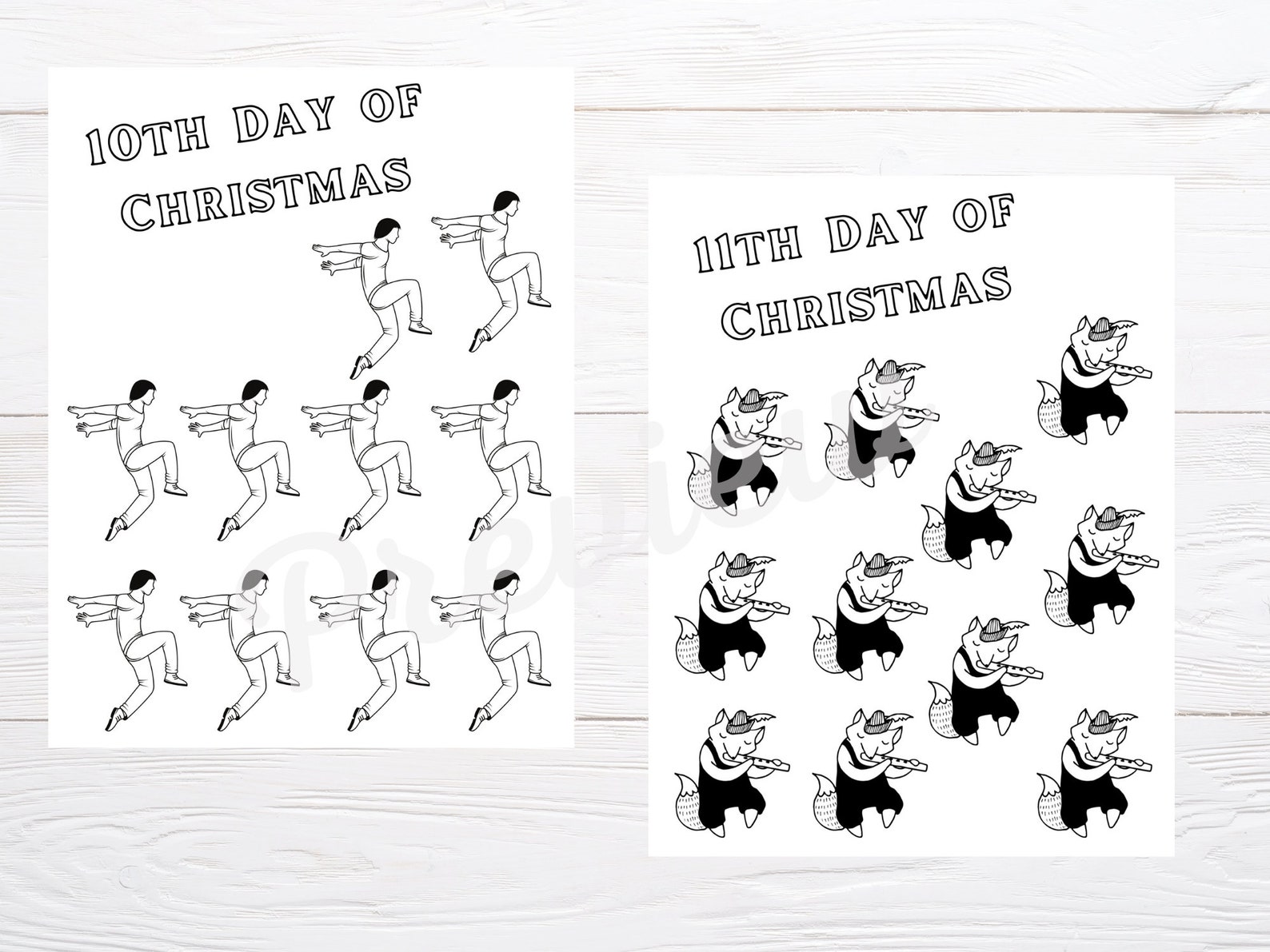 12 Days of Christmas Coloring Sheet Coloring Activity - Etsy