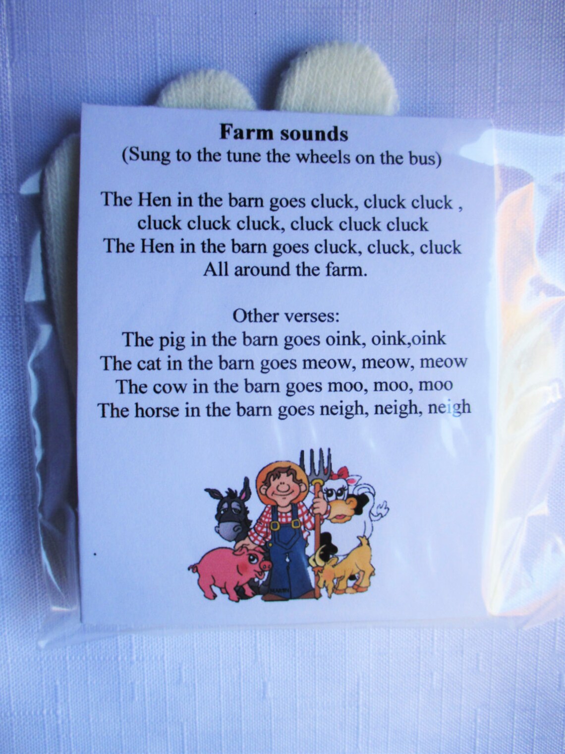 Farm hand puppet farm activity farm song poem activity | Etsy