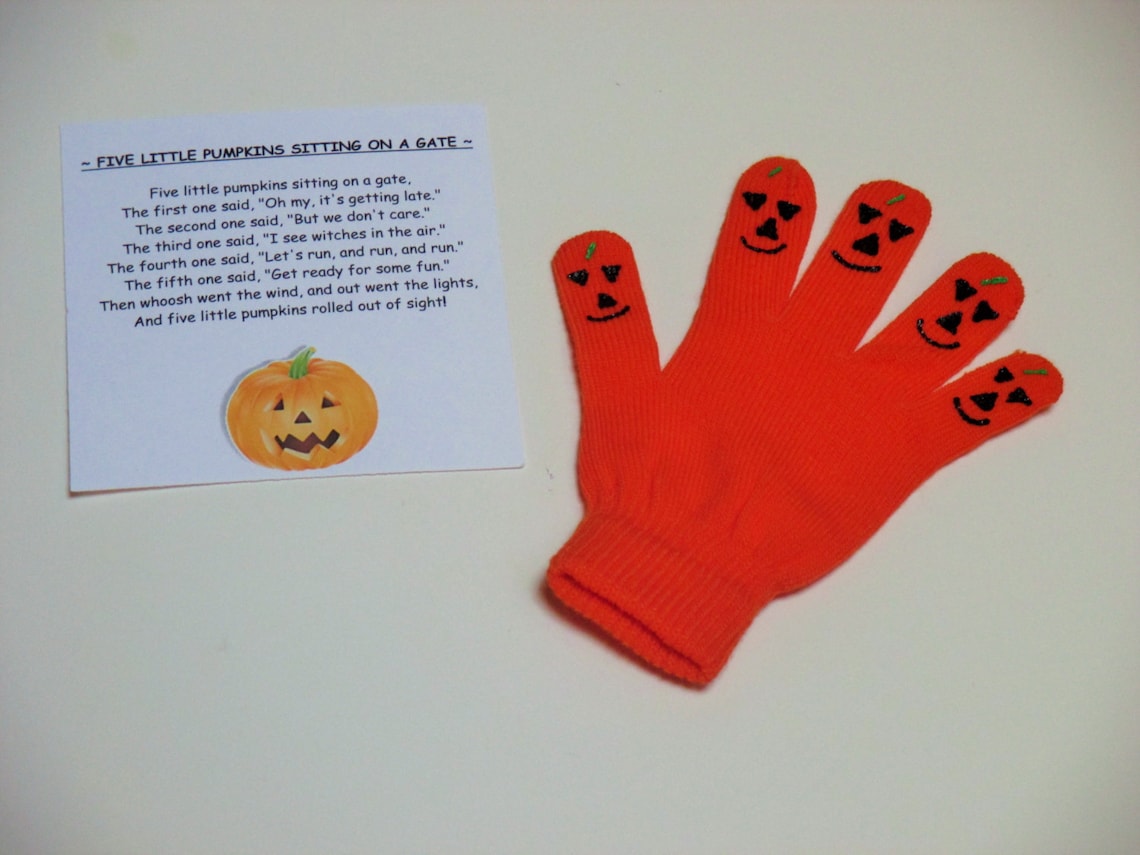 Pumpkin Hand Puppet Finger Play Activity - Etsy