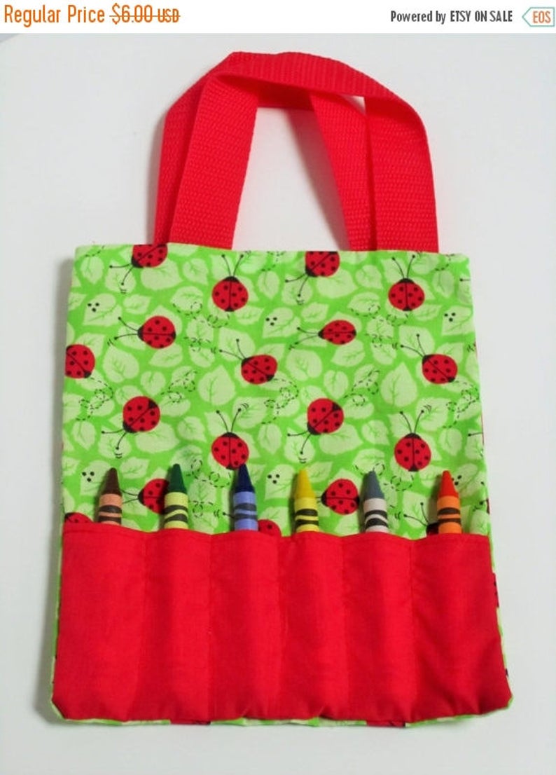 Ladybug Mini Crayon Bag Party Favor Bag Goody Bags Activity - Etsy
