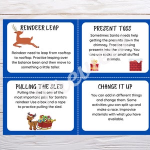 Christmas Reindeer Movement Activity, Gross Motor Activity, Holiday ...