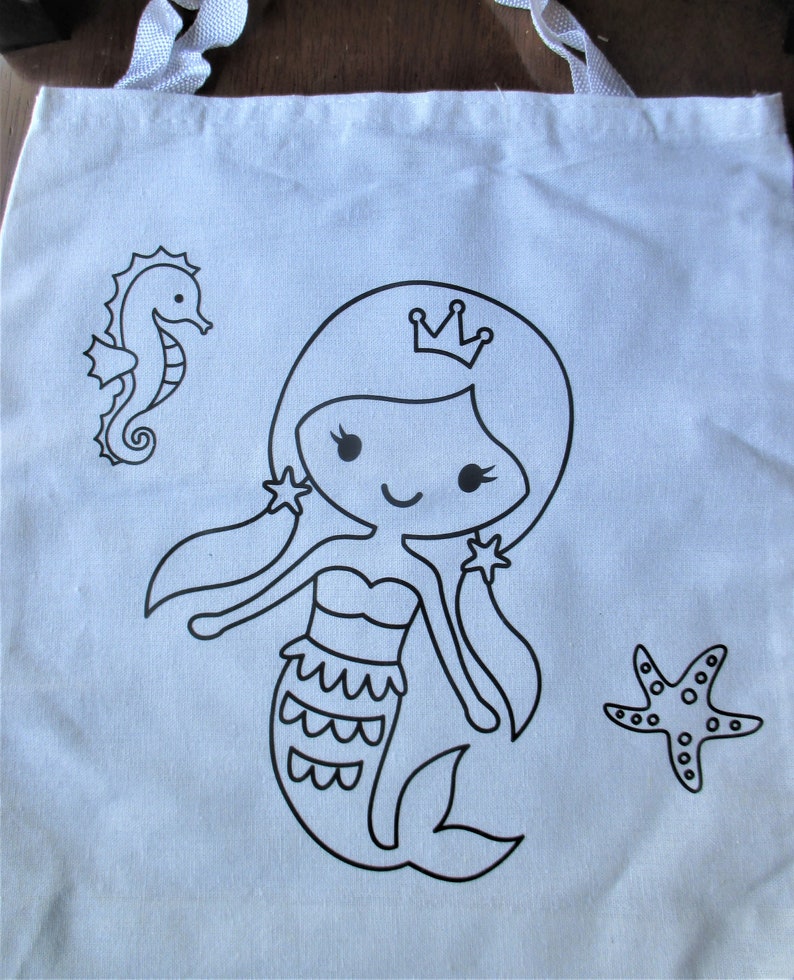 Color Your Own Children's Tote Bags Birthday Gifts Fun - Etsy