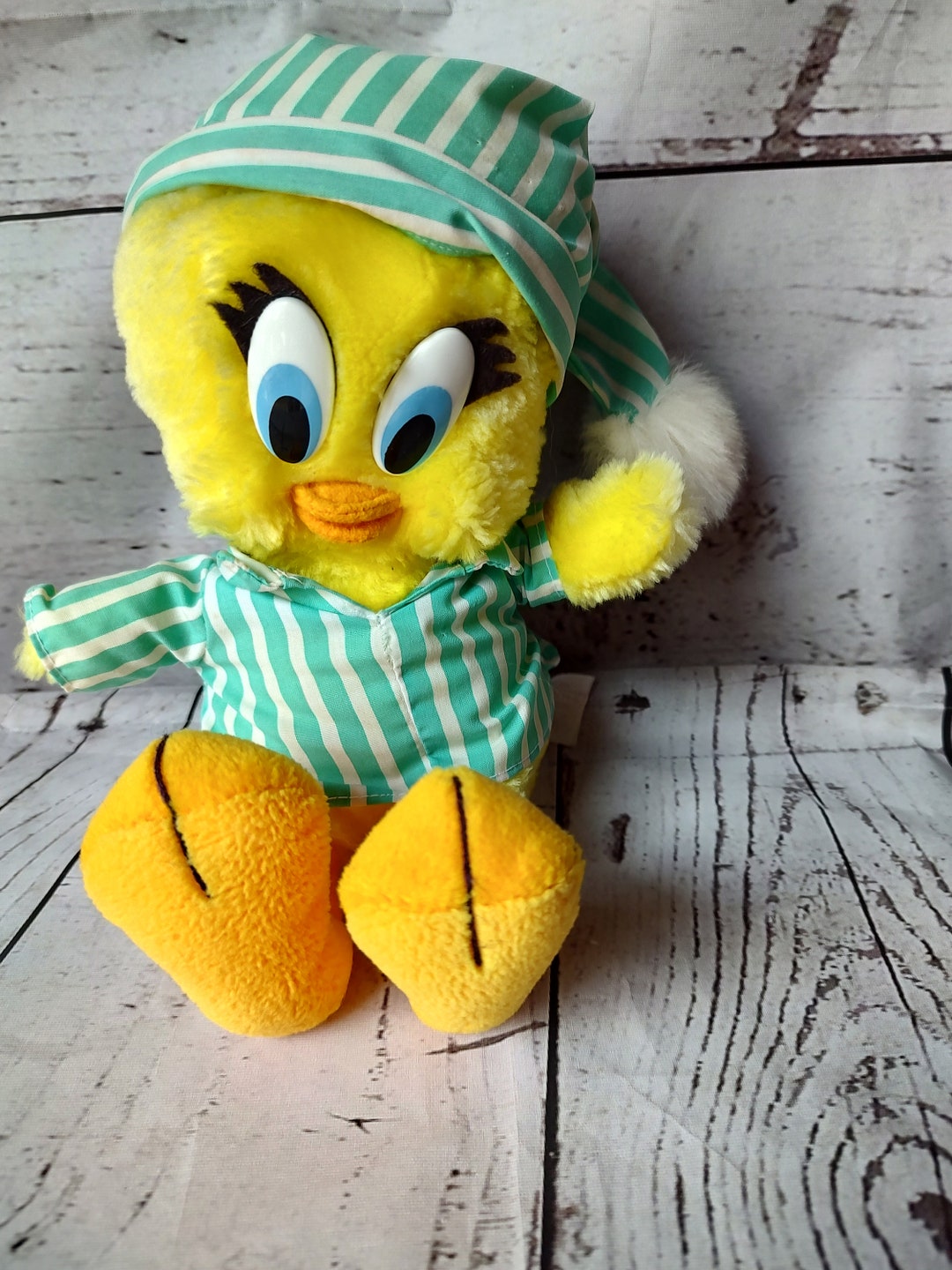 Vintage Tweety Bird With Pajamas 1993 Looney Tunes 10" Plush Toy - Etsy