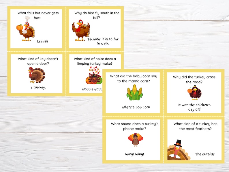 Thanksgiving Lunch Box Jokes for Kids, Printable Lunch Box Notes - Etsy