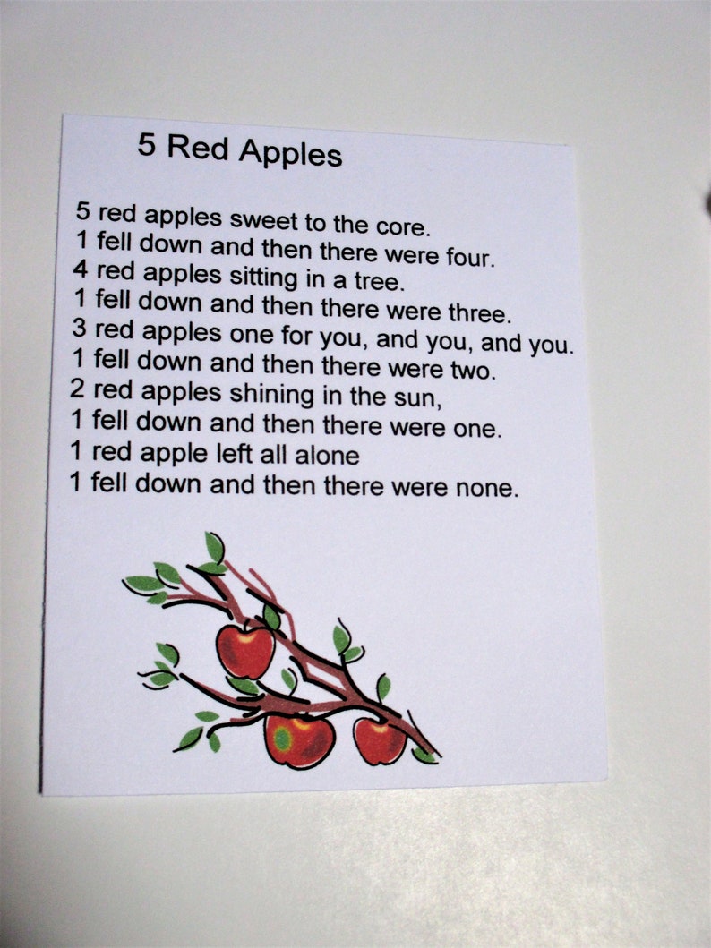 Apple hand puppet story telling teacher gift literacy | Etsy