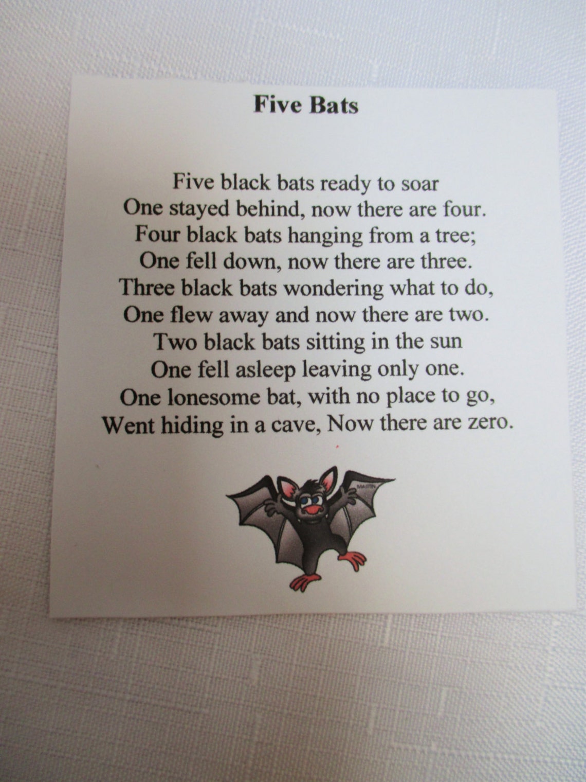 Bat Hand Puppet Bat Story Finger Play Teacher Gift | Etsy