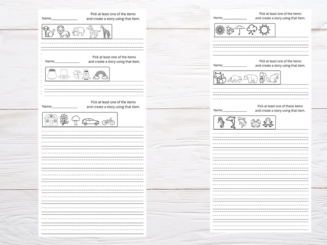 Story Starter Activity Sheets, Creative Writing Activity, Second Grade ...